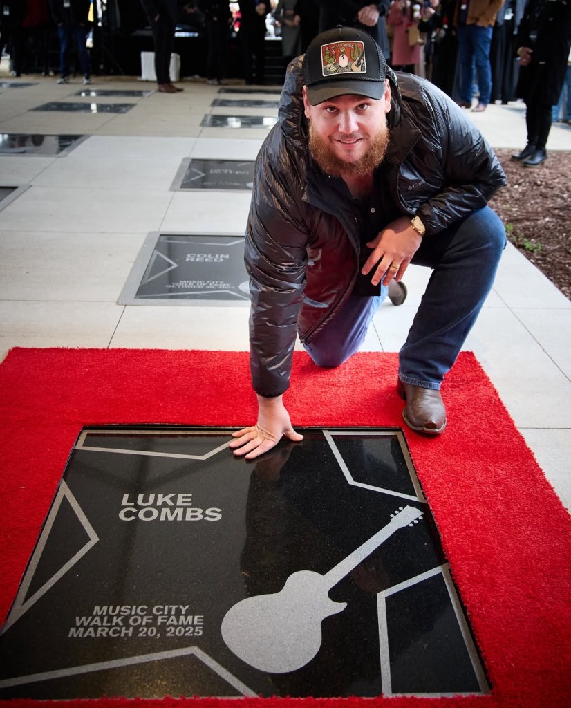 Luke Combs Was Honored with a Star at the Music City Walk of Fame ...
