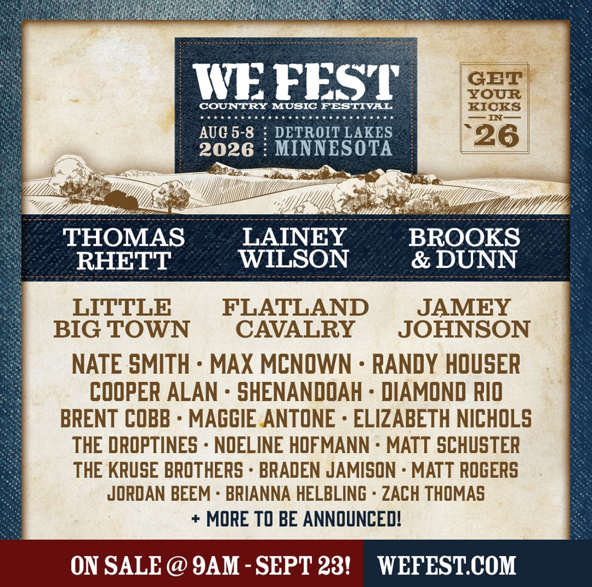 “We Fest” Tapped Thomas Rhett, Lainey Wilson and Brooks & Dunn to ...