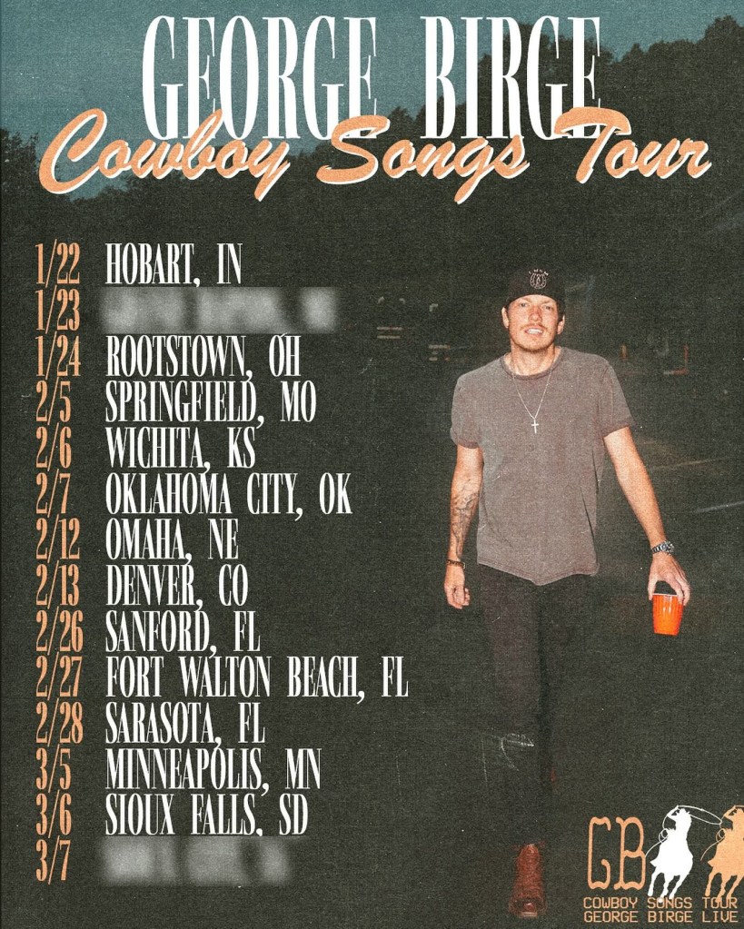 George Birge Announced His 2026 “Cowboy Songs Tour” - Hillbilly Live!